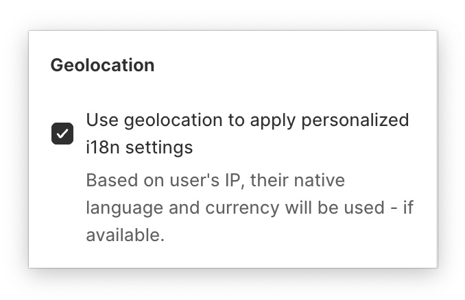 Internationalization theme settings